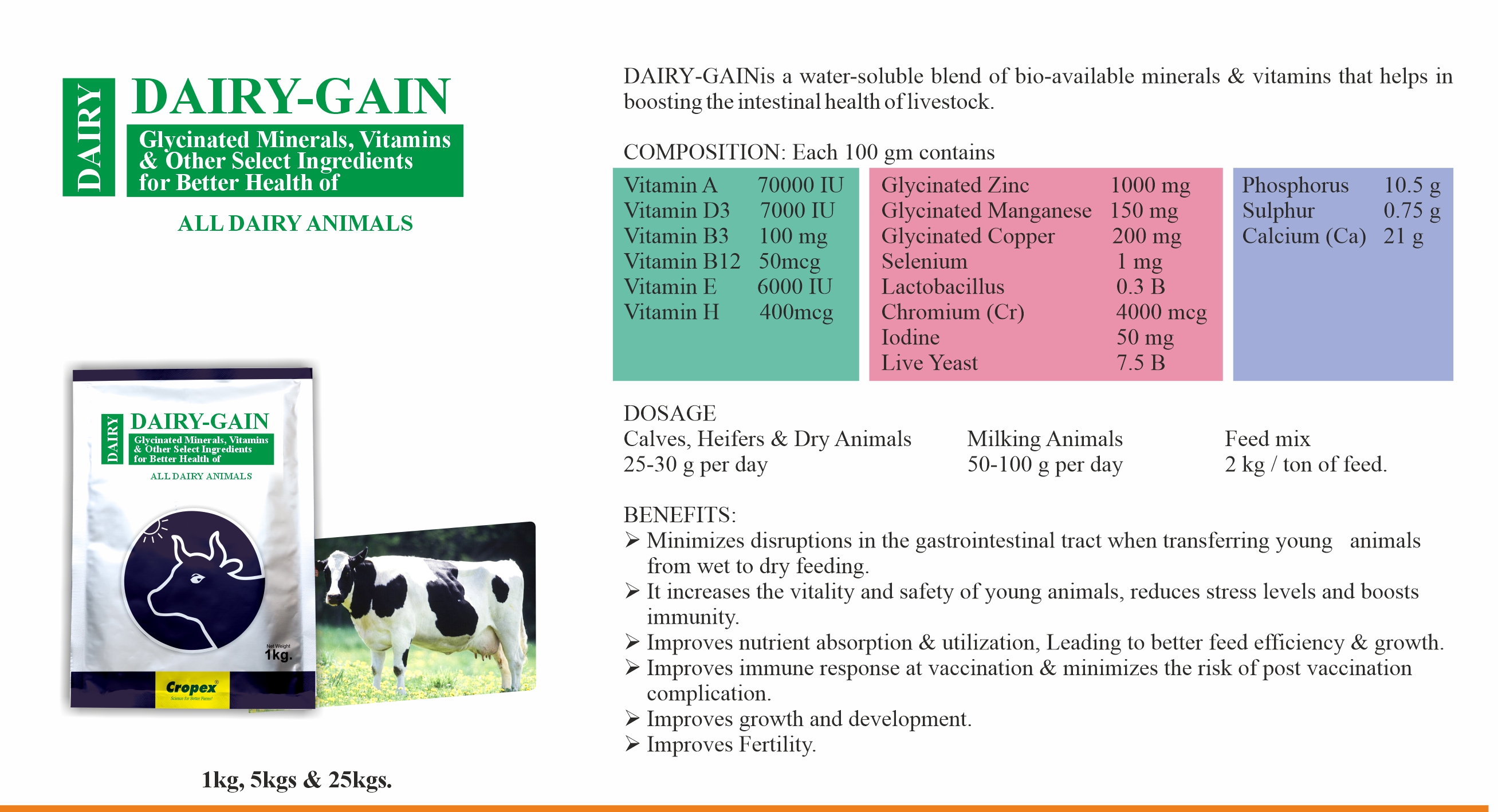 Dairy Feed Supplements| Cropex - Best Organic Agri Product
