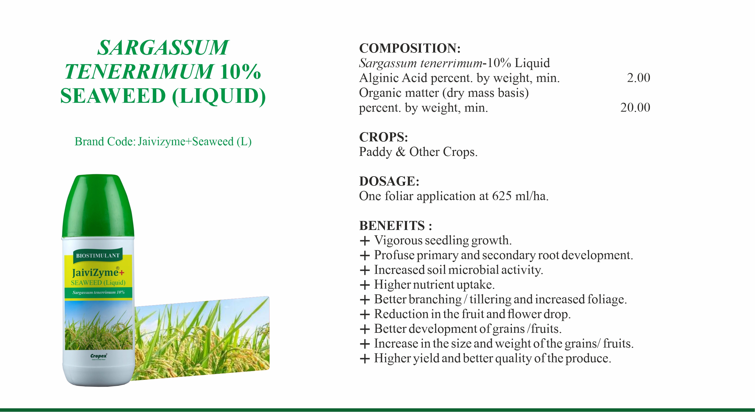 Biostimulants | Cropex - Best Organic Agri Product