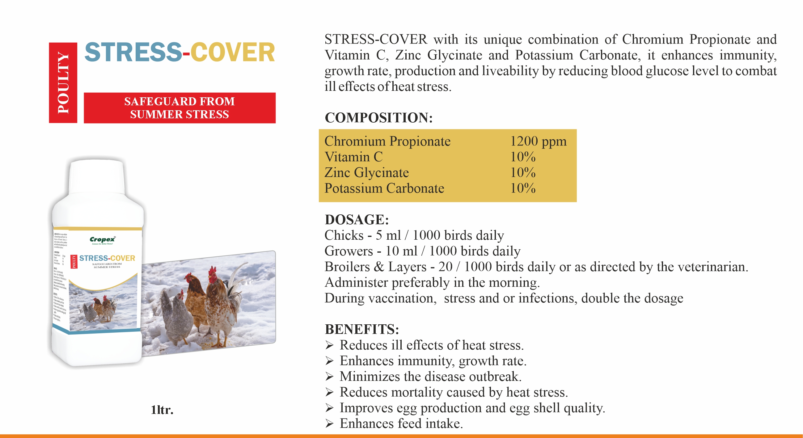 Poultry Feed Supplements | Cropex - Best Organic Agri Product